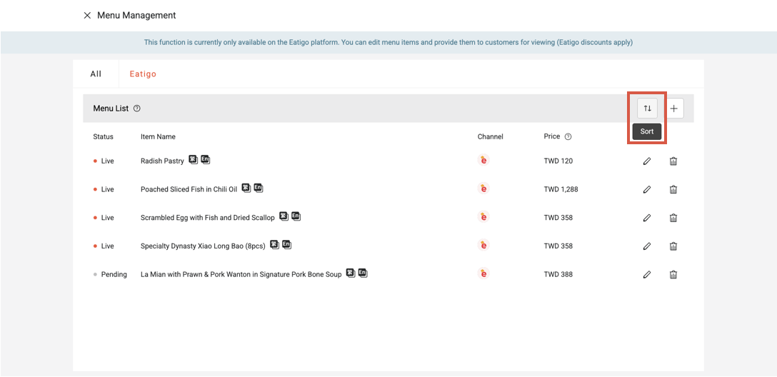 How to Order Menu Items? – FunNow Manager Help Center