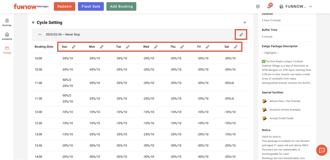 How to Update Your Eatigo Yield Calendar? – FunNow Manager Help Center